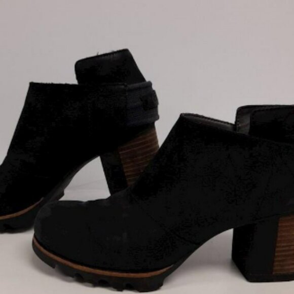 Sorel | Shoes | Sorel Womens Chelsea Black Size 7 Heels | Poshmark
